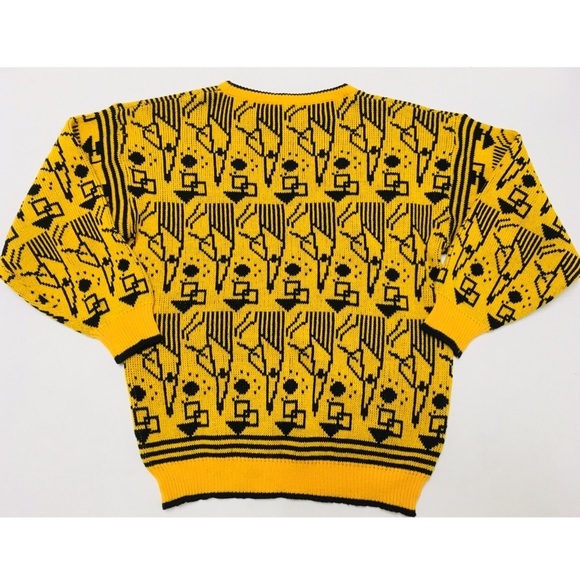 Vintage | Sweaters | Vintage Extra Touch 8s Oversized Geo Sweater M L ...
